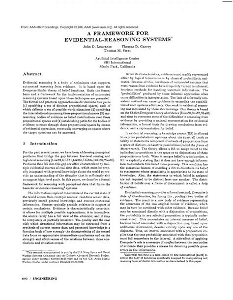 Pdf An Extended Framework For Evidential Reasoning Systems Dokumentips
