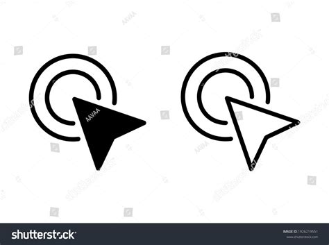 Click Icon Set Pointer Arrow Icon Stock Vector Royalty Free