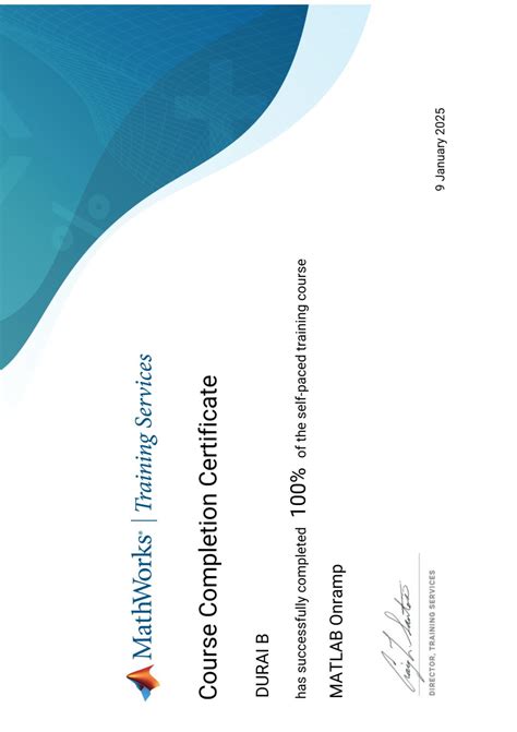 Matlab Onramp And Machine Learning Onramp Course Durai B