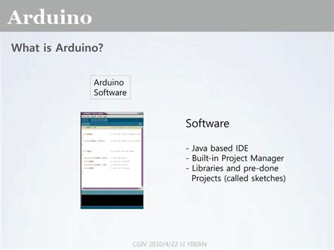 Ppt Physical Computing Arduino Hw Sensor Sw Arduino And Software