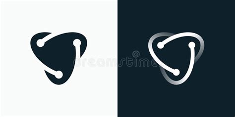 Technology Connection Triangle Vector Logo Design With Modern Simple Clean And Abstract Style