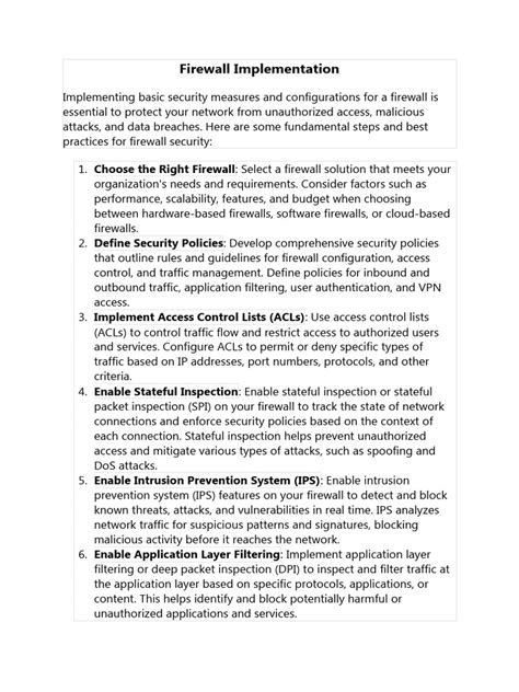 It Basic Firewall Implementations Pdf Information Security
