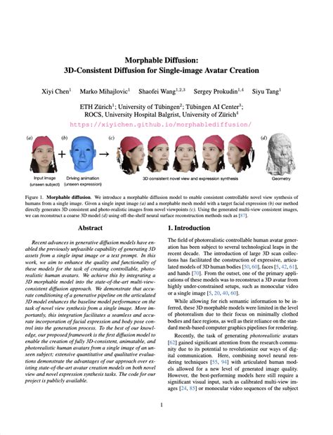 Morphable Diffusion 3d Consistent Diffusion For Single Image Avatar