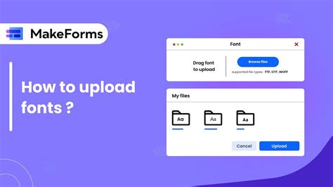 How To Upload Fonts Makeforms Youtube