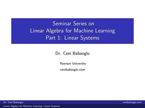 Application Of Linear Algebra In Real Life Ppt
