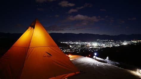 ゆるキャン 聖地ソロキャンプ美しい夜景のパインウッドキャンプ場①前編 YouTube