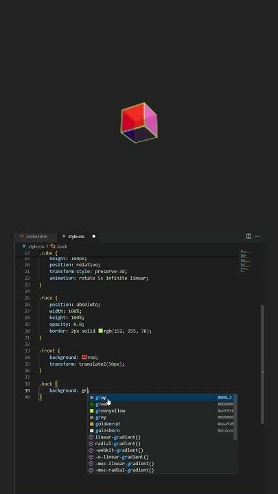 🔷 3d cube box animation using html and css frontend tutorial 🔷 cssanimation htmlcss css3d