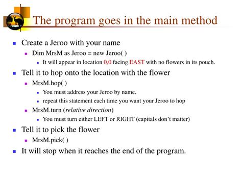 Ppt Jeroo Code Powerpoint Presentation Free Download Id4366896