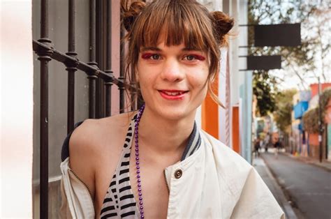 Premium Photo Young Latin Caucasian Transgender Woman Outdoors