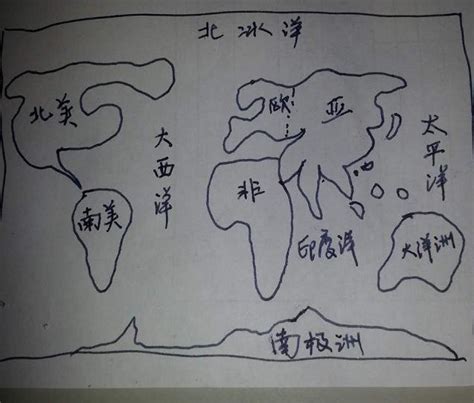 七大洲四大洋简图手画 七大洲四大洋画法 伤感说说吧
