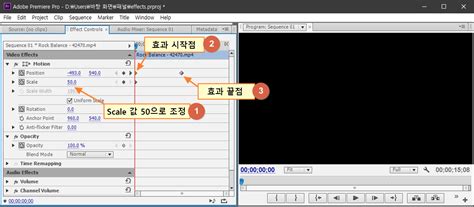 프리미어 cs6의 effect controls 패널