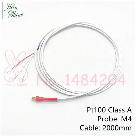 High Precision Pt100 M4 Thread Sensor Temperature Class A Pt1000 Probe Brass Screw M3 M6 3 Wire