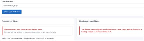 Freenom Domain Not Working With Infinty Hosting Hosting Support Infinityfree Forum
