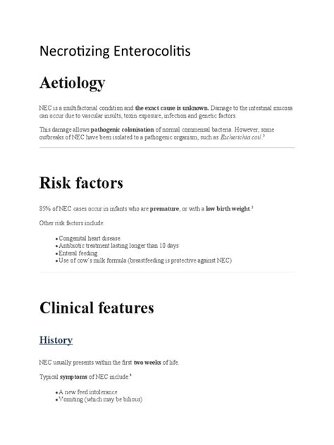 Necrotizing Enterocolitis Pdf Causes Of Death Gastroenterology