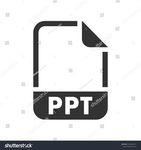 Ppt File Format Icon Vector Graphics เวกเตอรสตอก ปลอดคาลขสทธ Shutterstock