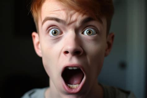 Premium Ai Image A Young Man Looking Voraciously At A Camera With His