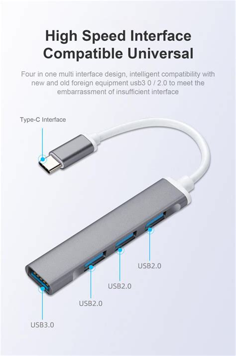 Type C Extender Hub Docking Station USB C One To Four Computer Splitter USB 3 0 Sophie S