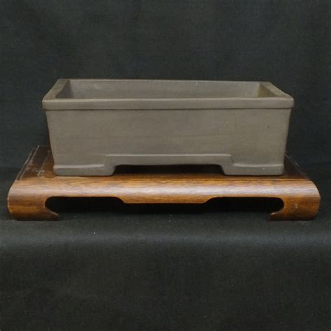 Rectangular Unglazed Bonsai Pot 22 X 16 X 8cm British Bonsai