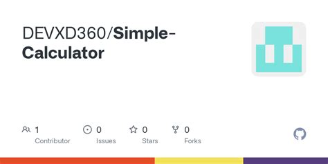 Github Devxd Simple Calculator