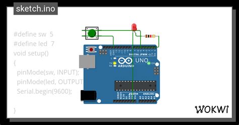 Push Button Controlled Led Copy Wokwi Esp32 Stm32 Arduino Simulator