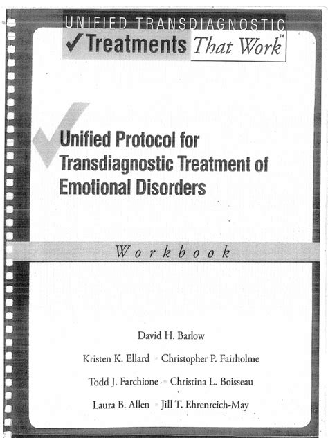Barlow Unified Protocol Workbook Pdf Anxiety Disorder Mental Barlow Unified Protocol Workbook Pdf Anxiety Disorder Mental