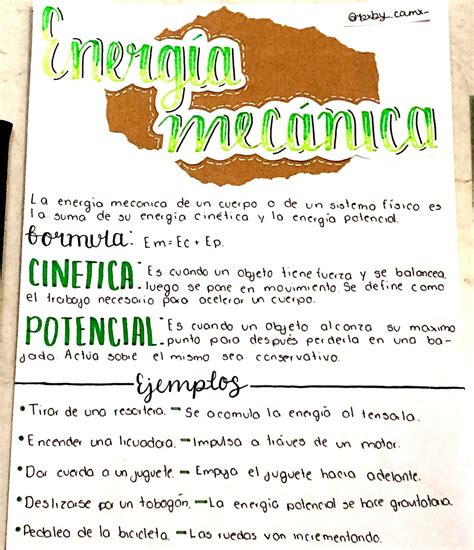 MAPA MENTAL SOBRE ENERGIA MECÂNICA Maps4Study