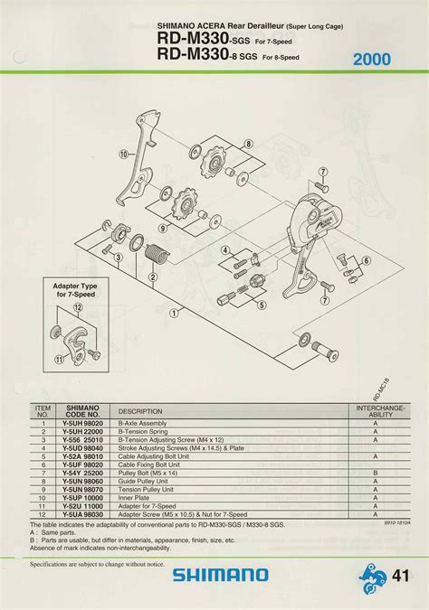 Shimano Spare Parts Catalogue - 2000 scan 2