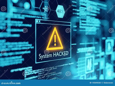 A Computer System Hacked Warning Stock Image Image Of Phishing