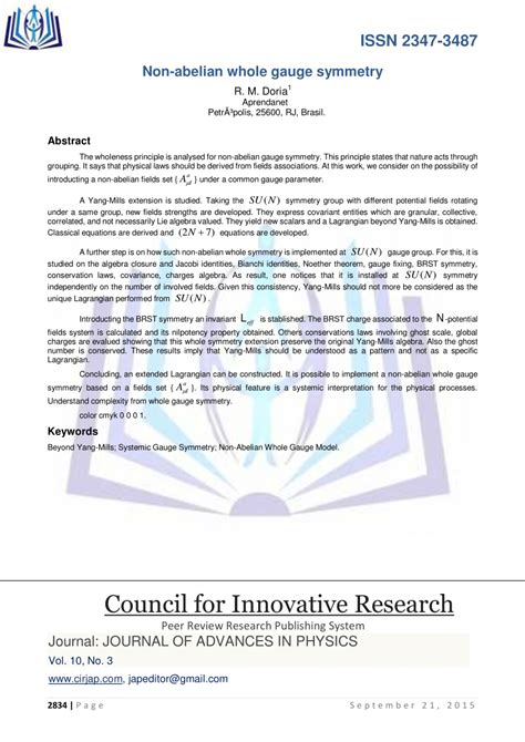 Pdf Non Abelian Whole Gauge Symmetry