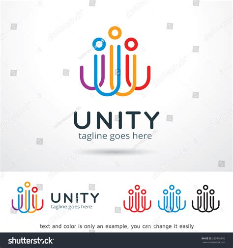 Unity Logo Template Design Vector Stock Vector Shutterstock