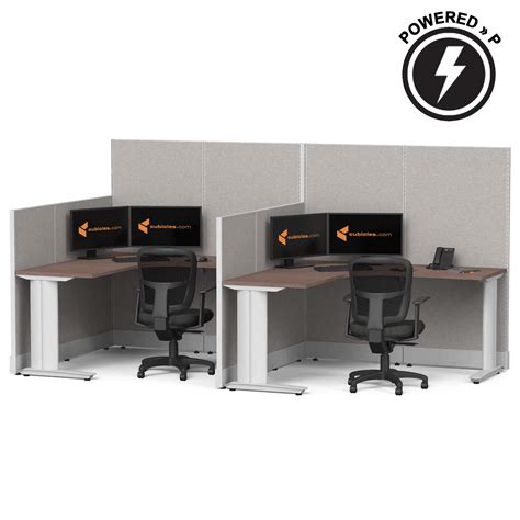 Cubicle Desk L Shaped 2pack Powered By