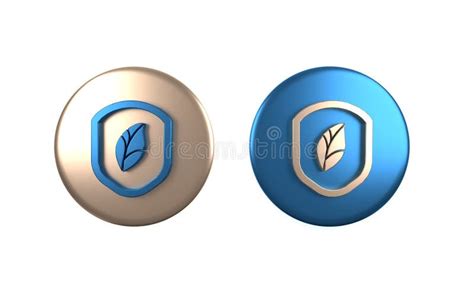 Colorful Shield With Leaf Icon Isolated On White Background Eco