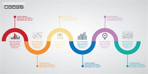Timeline Infographics Design Template With Options Process Diagram Vector Eps Illustration