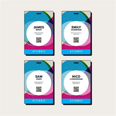 Pre Printed Custom Event Badges