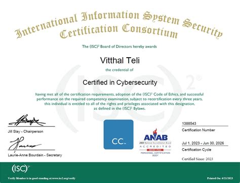 Vitthal Teli Cpp Psp Pci Cc On Linkedin Isc2 Isc2 Cybersecurity