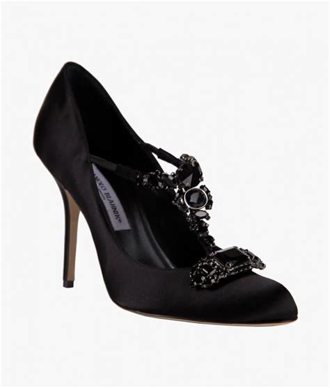 Black Cotton Heels 85 Emarket