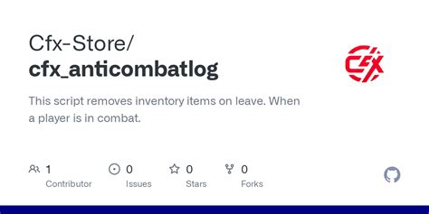 GitHub Cfx Store Cfx Anticombatlog This Script Removes Inventory Items On Leave When A
