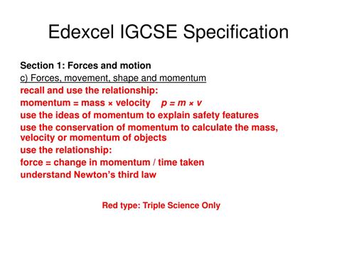 PPT EDEXCEL IGCSE PHYSICS 1 4 Momentum PowerPoint Presentation Free Download ID 6343441