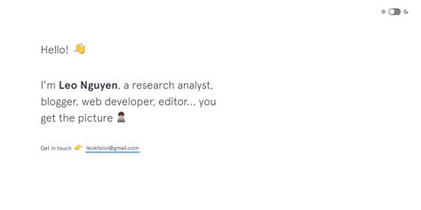 Leo Nguyen Intelligence Analyst