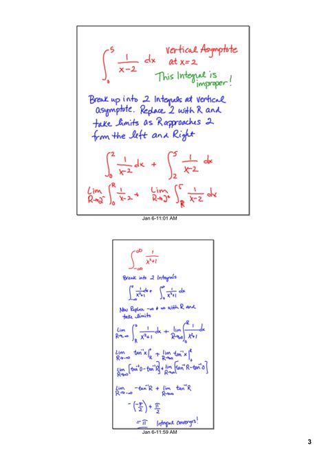 Improper Integrals Notes Pdf