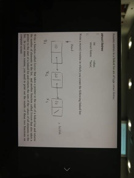 Solved Assume Entries In A Linked List Are Of Type Struct