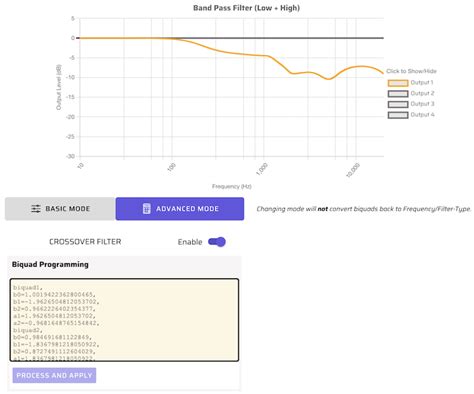 Advanced Biquad Programming