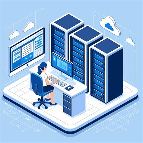 Vector Isometric Cloud Computing And Server Icon Illustration Premium Ai Generated Vector
