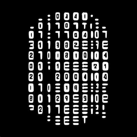 Premium Vector Binary Code Black And White Isolated Icon Vector Illustration