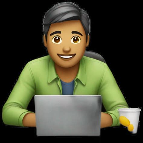 Working At Table Emoji Ai Emoji Generator