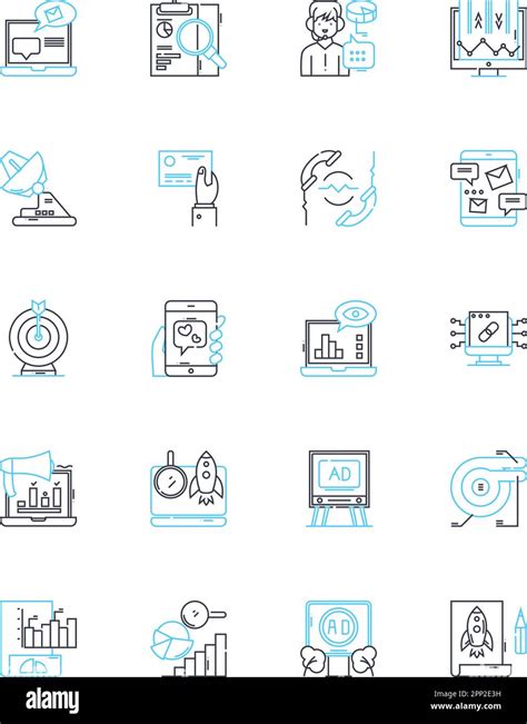 E Commerce Business Linear Icons Set Online Buying Selling Commerce Retail Marketplace