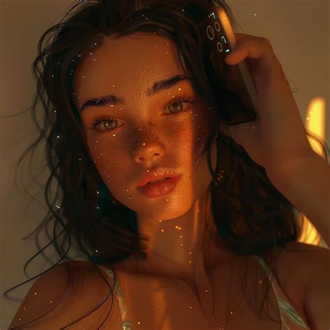 Sun Kissed Selfie Of A Girl Premium Ai Generated Image