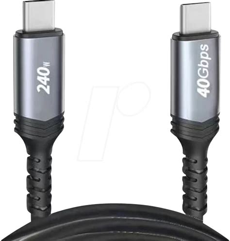 VALUE 11999089 USB 4 0 Cable 40 Gbit S 240 W 0 8 M At Reichelt Elektronik