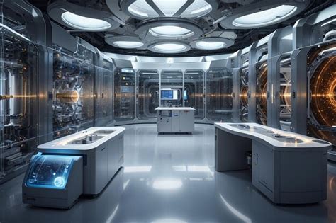 Premium Ai Image Quantum Computing Futuristic Science Lab