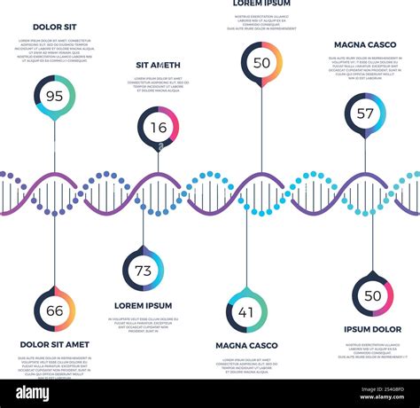 Abstract Dna Molecule Vector Business Infographic With Options Chemistry Infographic Molecule